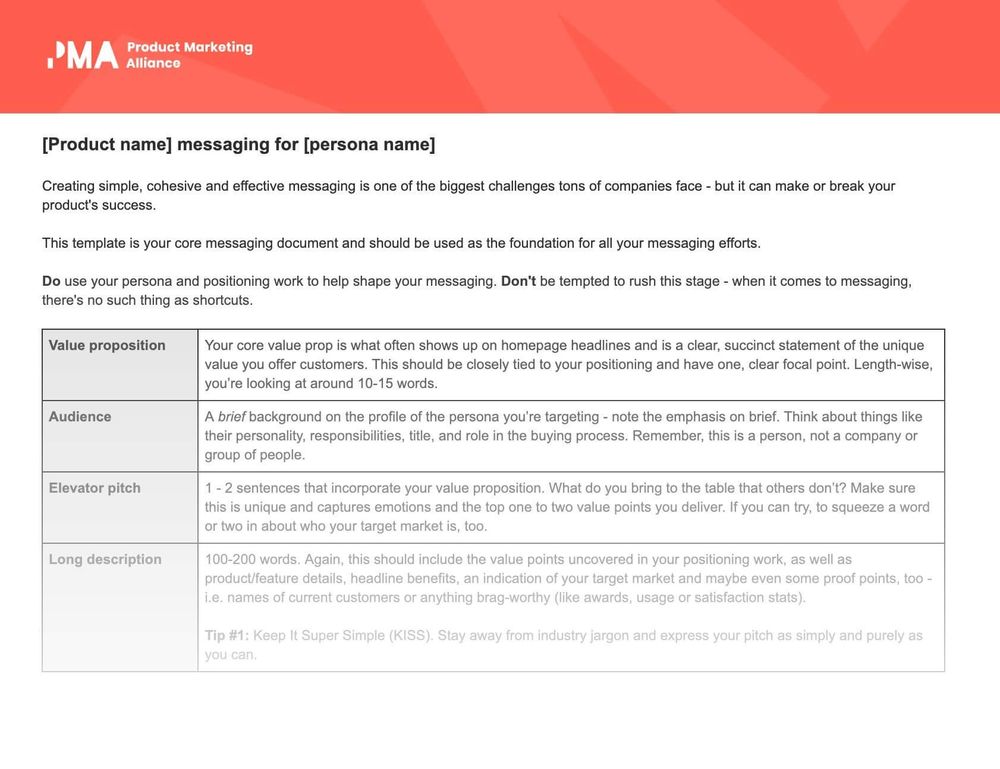 Maximizing the impact of product messaging frameworks