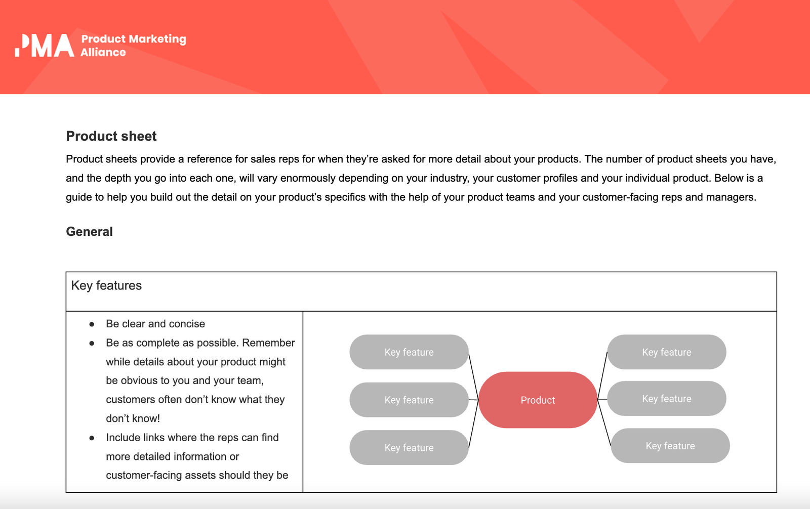 Product sheet template | Download