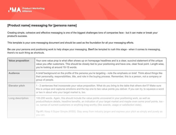 Maximizing the impact of product messaging frameworks