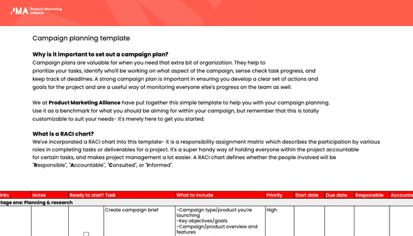 Marketing campaign planning template | Free download